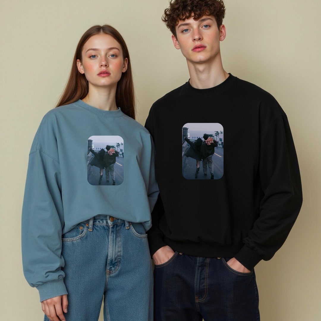 Custom Photo Sweatshirt,personalized Photo Sweatshirt,custom Text Shirt ...