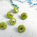 Chartreuse Fused Glass Buttons, Round With Shank, Five-eigths Inch ...