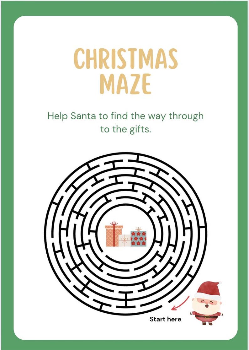 Printable Christmas Fun Pack for Kids digital Download - Etsy