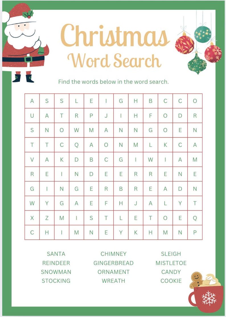 Printable Christmas Fun Pack for Kids digital Download - Etsy