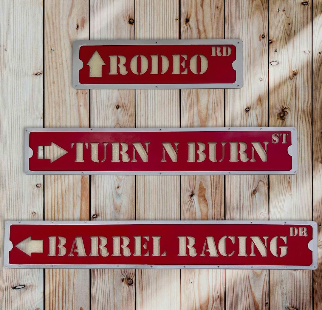 Barrel Racer Street Signs - Etsy