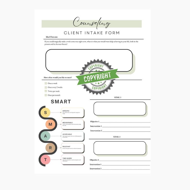 Therapy Intake Form - Etsy