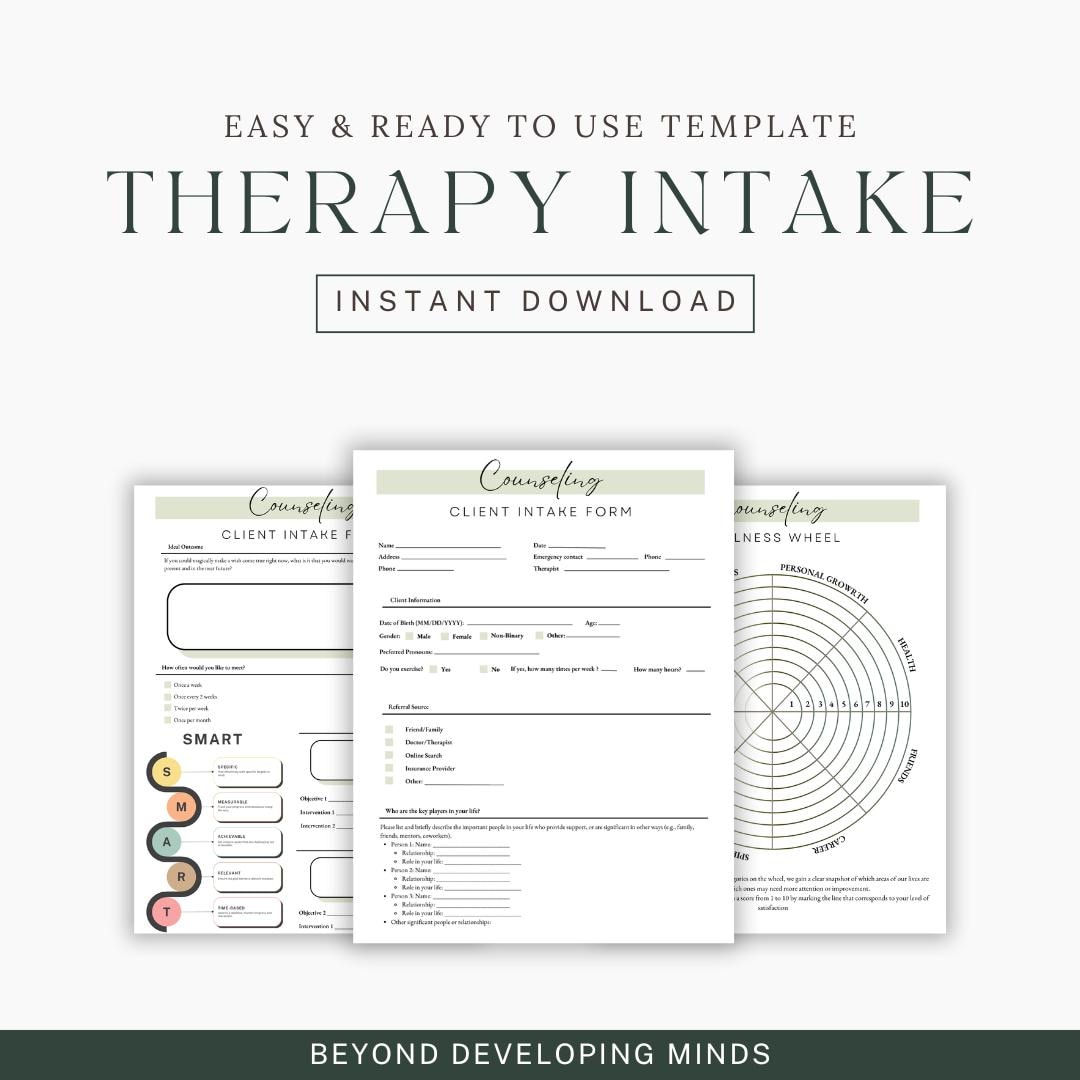 Therapy Intake Form - Etsy