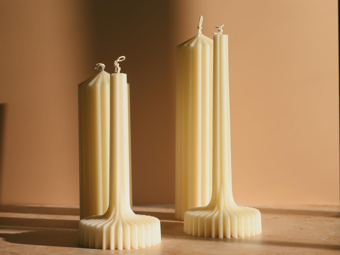 Handmade Ripple Soy Candle: Sculptural Home Decor - Etsy