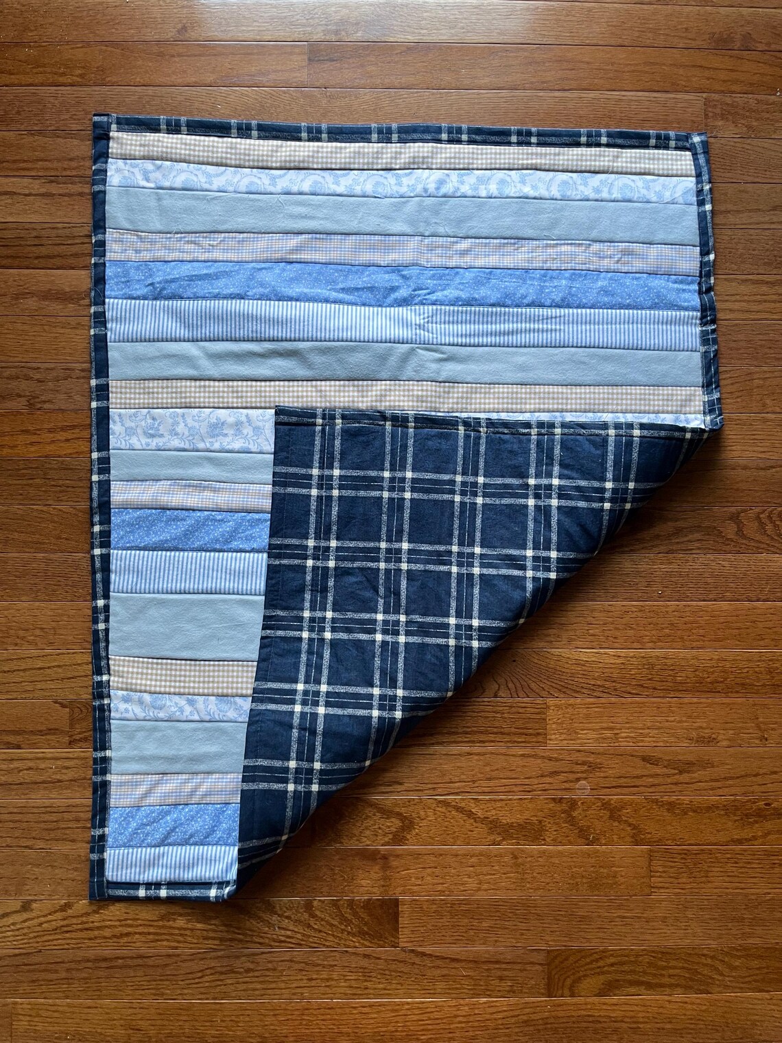 Stripey Baby Quilt Quilted Play Mat - Etsy