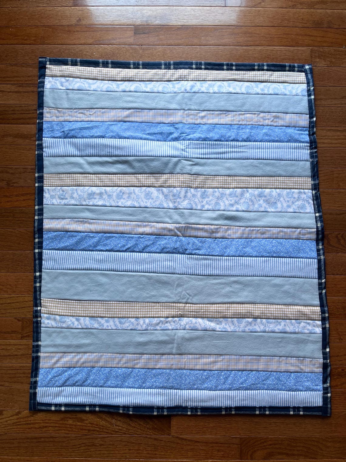 Stripey Baby Quilt Quilted Play Mat - Etsy