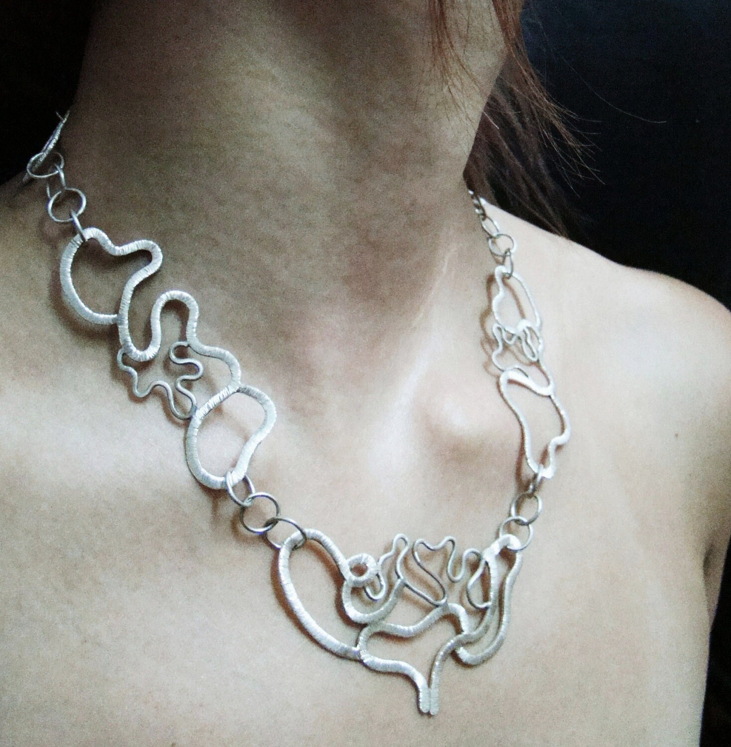 Dancing Clouds - Free-form Chain Necklace - Etsy