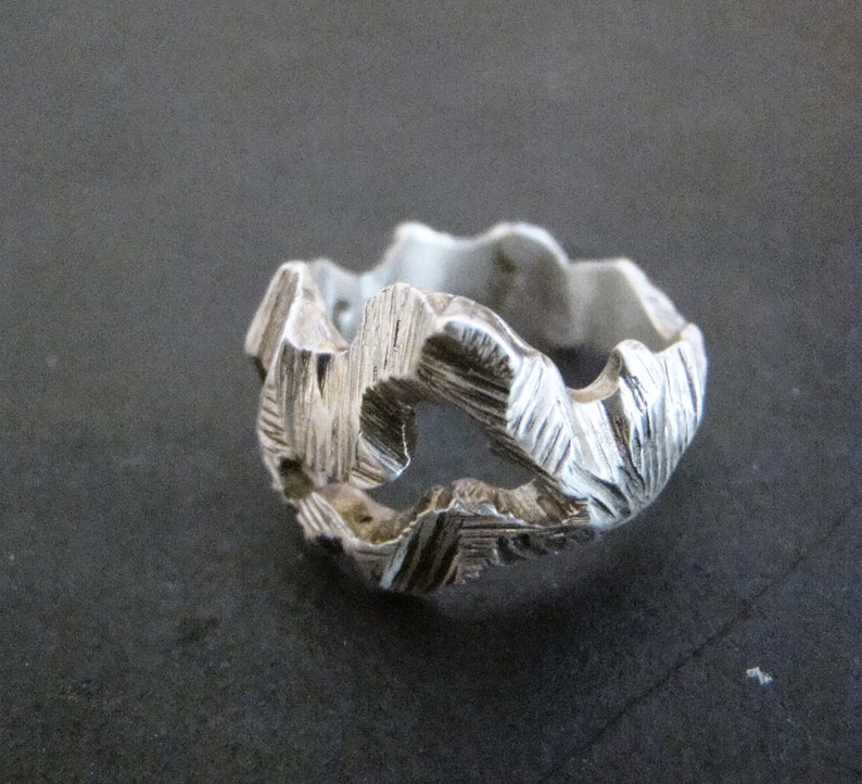 Jagged Rock Crystal Ring - Crystal - Uneven Edges - Smooth and Simple ...
