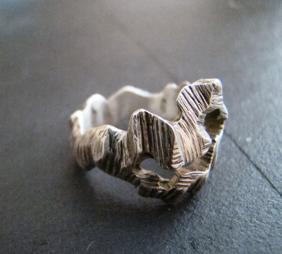 Jagged Rock Crystal Ring - Crystal - Uneven Edges - Smooth and Simple ...