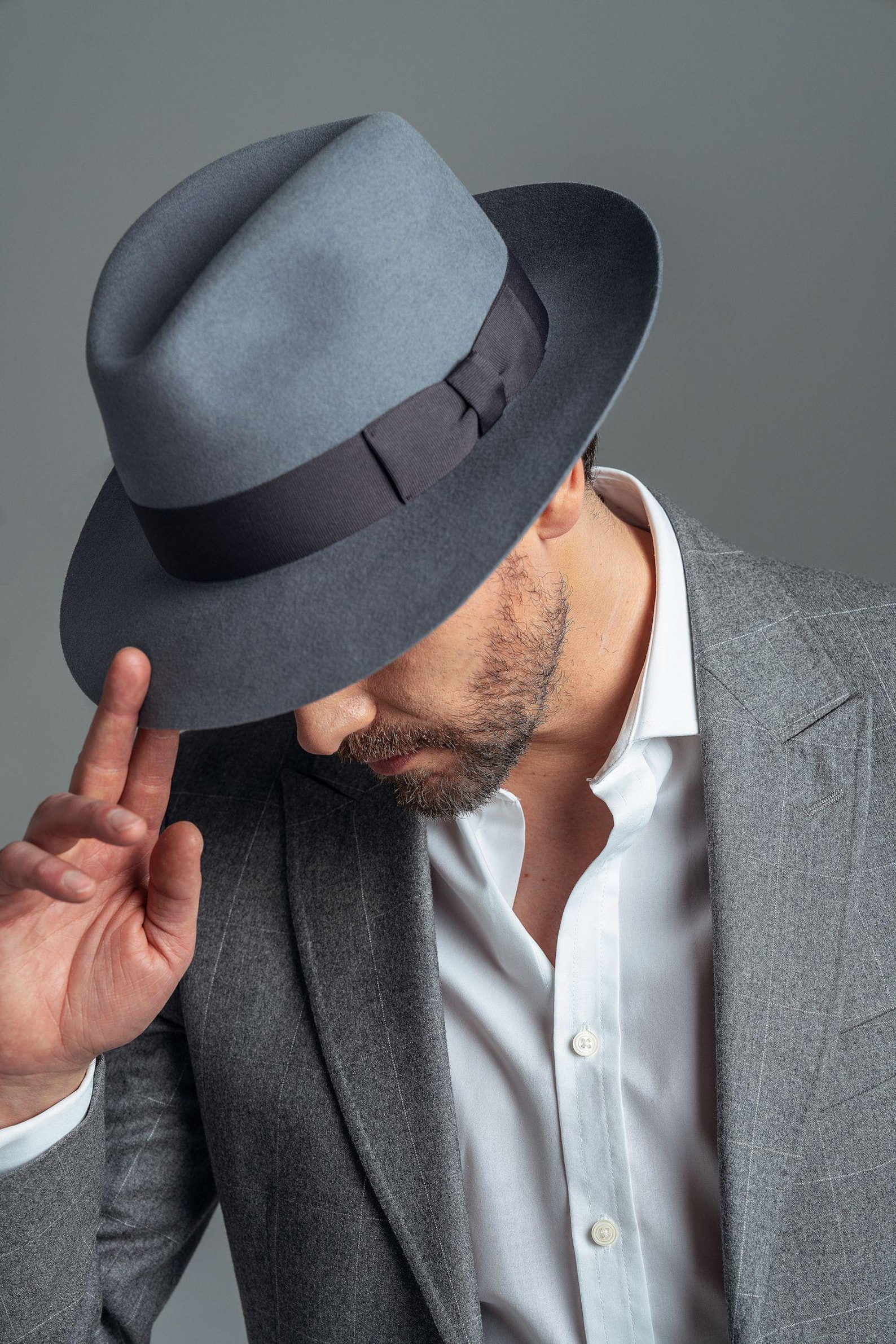 MAVERICK Men's Classic Fedora Hat, Elegant Hat, Wool Felt - Etsy