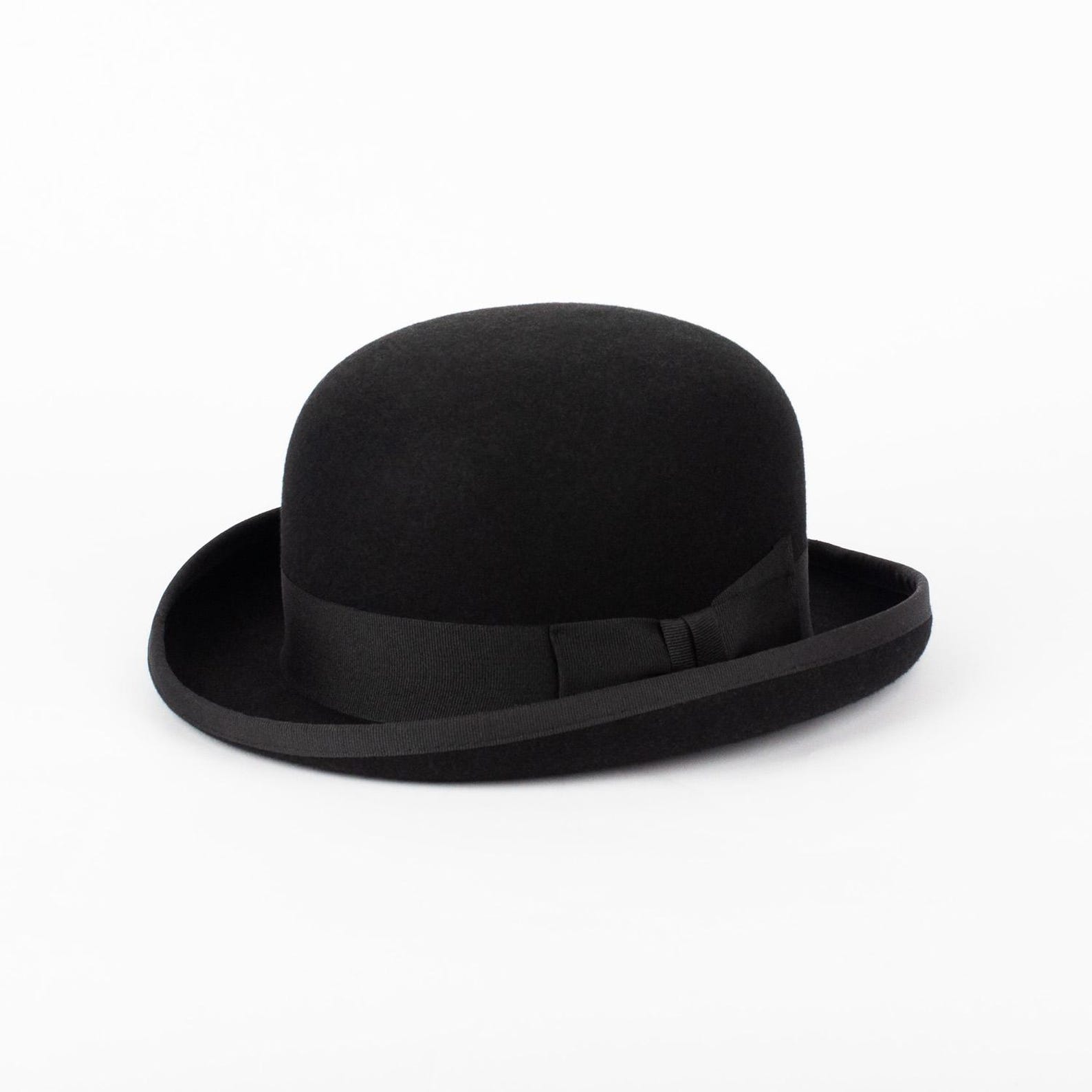 Men’s Wool Bowler Hat – Classic Banker Style – 100% Wool Felt – Formal ...