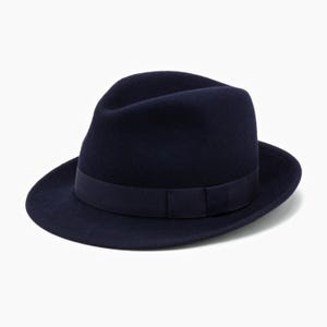 TRADER Men's Crushable Felt Fedora Hat, Classic Wool Trilby Style for ...