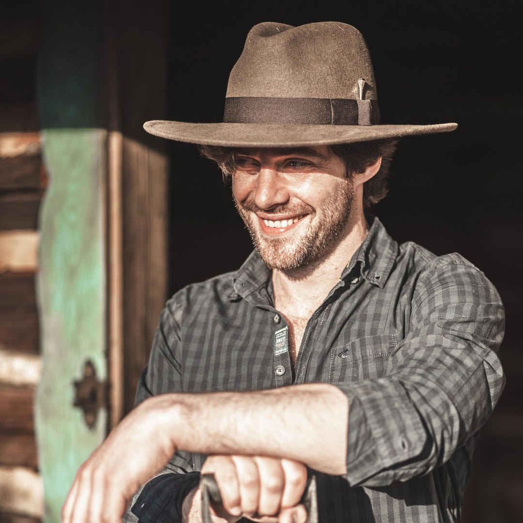 Carter Men's Fedora Hat, Wide Brim Hat, Wide Brim Fedora, Gift for Him ...