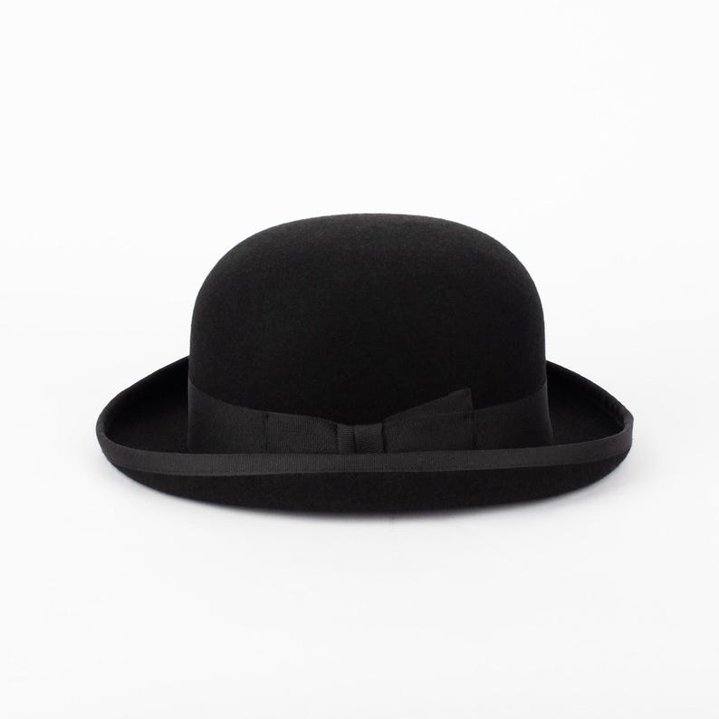 Men’s Wool Bowler Hat – Classic Banker Style – 100% Wool Felt – Formal ...