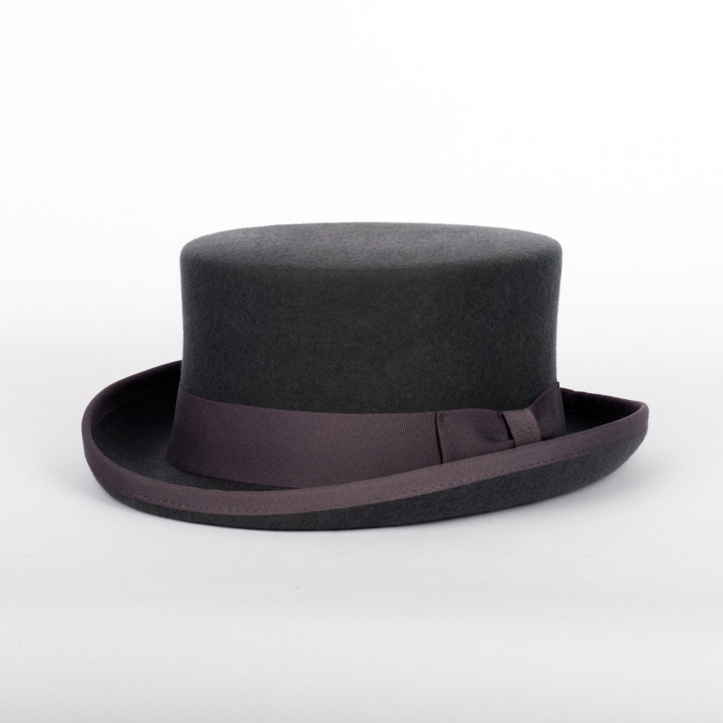 Black Wool Top Hat – Elegant Vintage Cylinder Hat for Steampunk, Formal ...