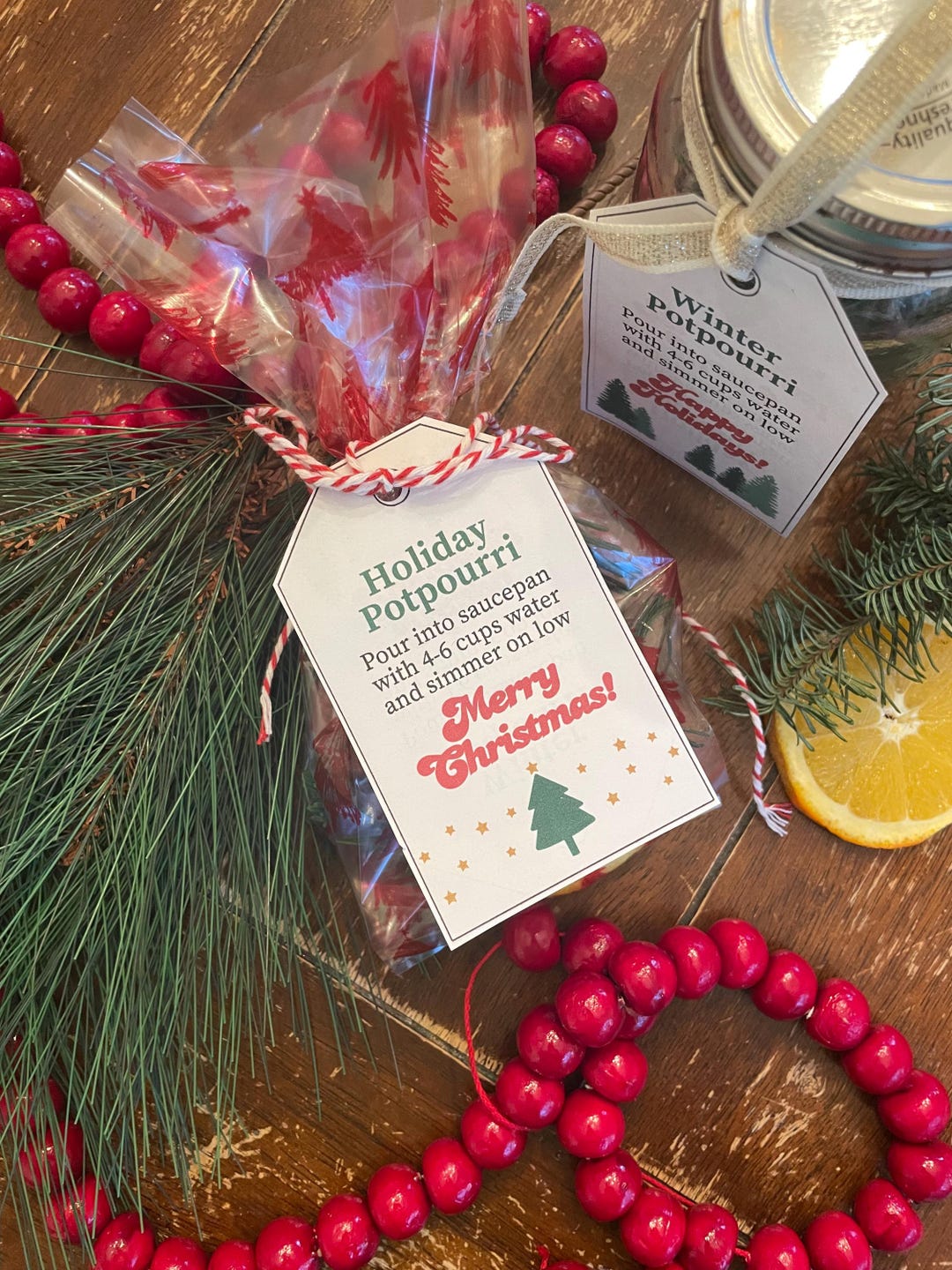 Christmas Potpourri Gift Tag: Printable Holiday Labels (digital ...