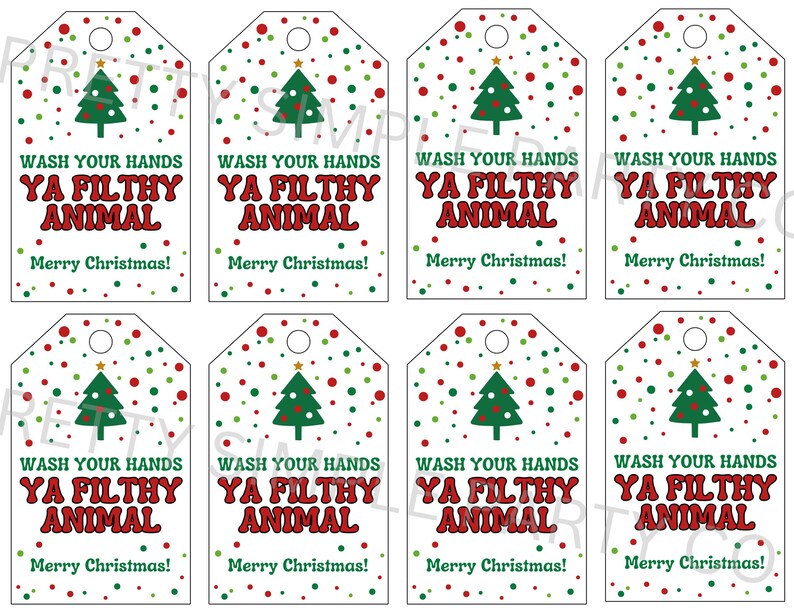Christmas Hand Soap Gift Tag: Printable Holiday Neighbor Gift (digital ...