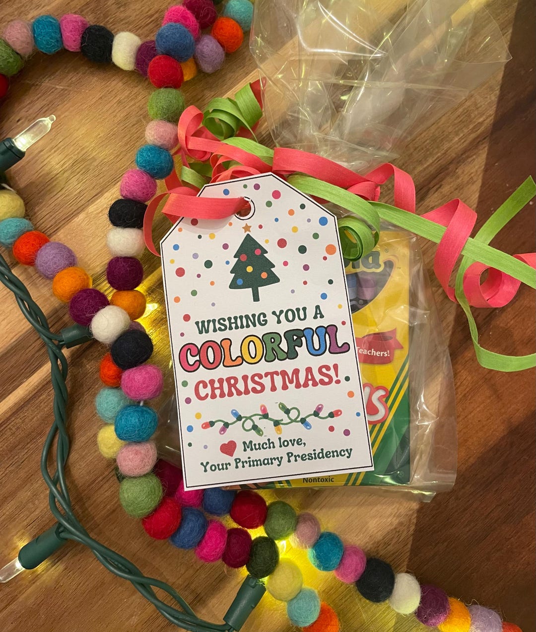 Colorful Christmas Gift Tag / LDS Primary Gift / LDS Primary Teacher ...