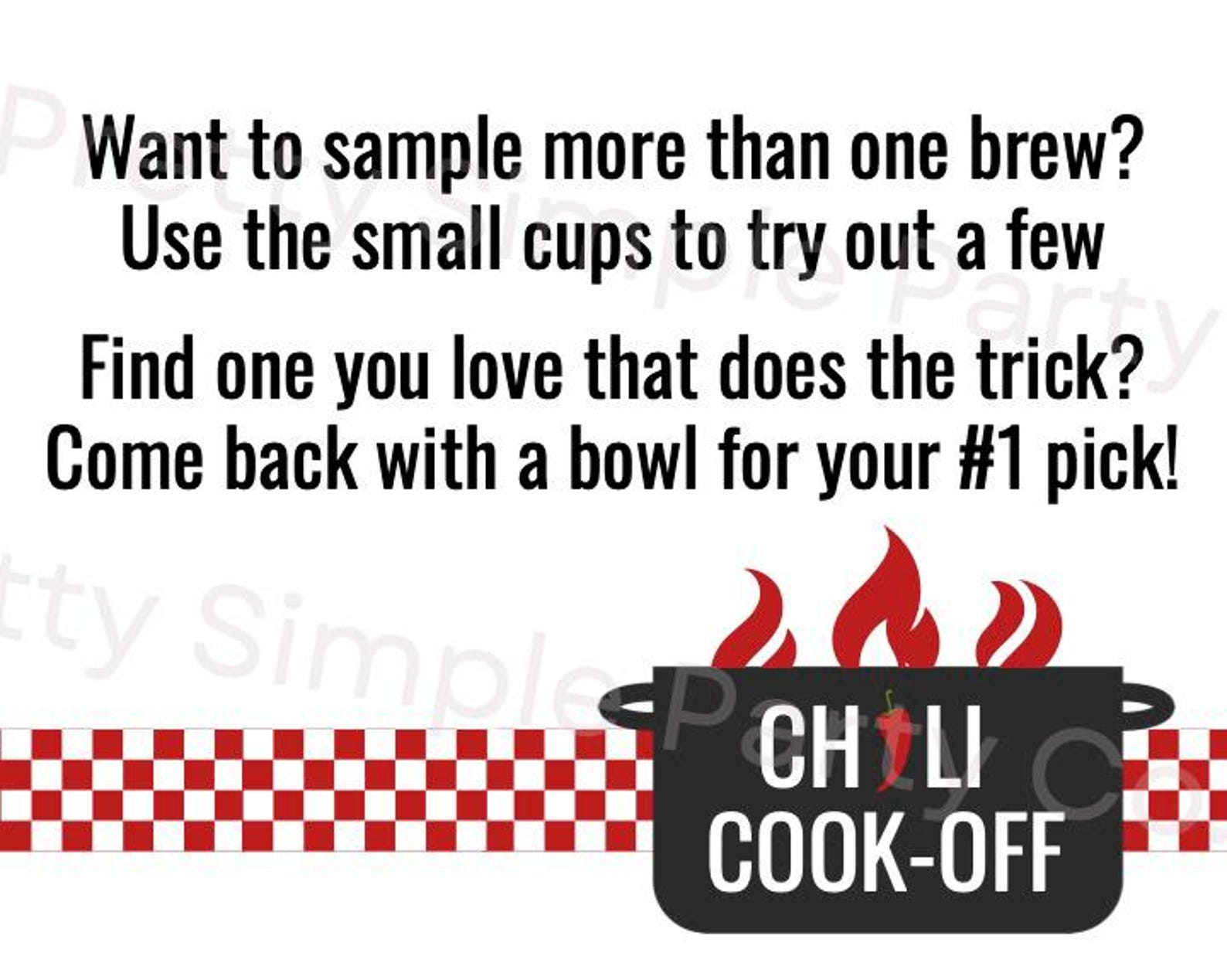 Chili Cook-off Signs and Labels for Table at Ward Party, Trunk-or-treat ...
