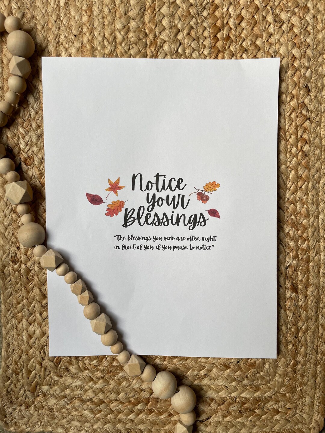 Notice Your Blessings Poster and Printable for Thanksgiving and Showing ...