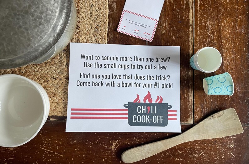 Chili Cook-off Signs Party Decor - Etsy
