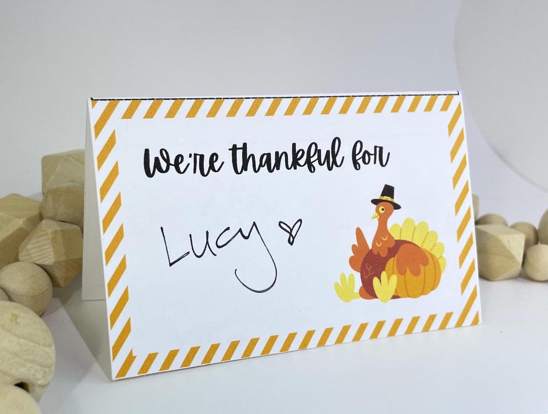 Thanksgiving Place Setting Cards: Turkey Theme (digital Download) - Etsy