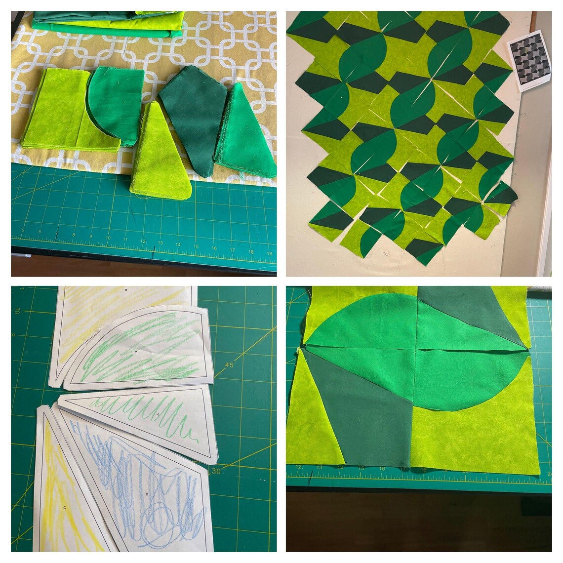 Modern Leaves Quilt Pattern: Simple Forest Design (digital PDF Download ...