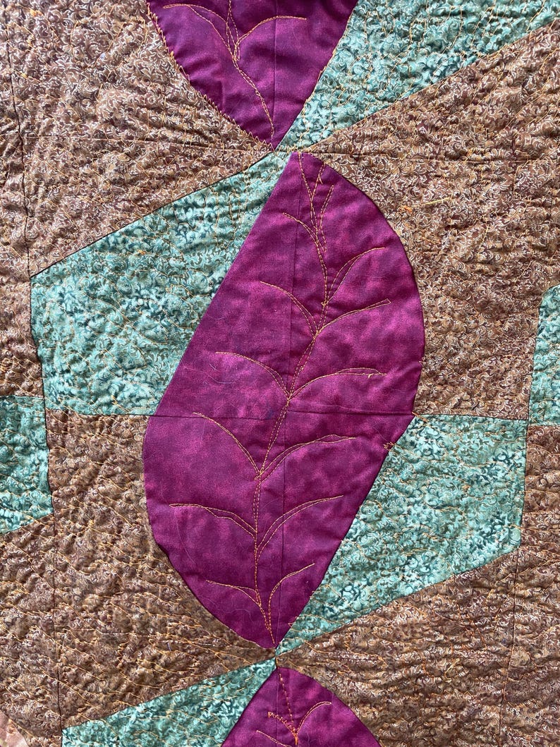 Modern Leaves Quilt Pattern: Simple Forest Design (digital PDF Download ...