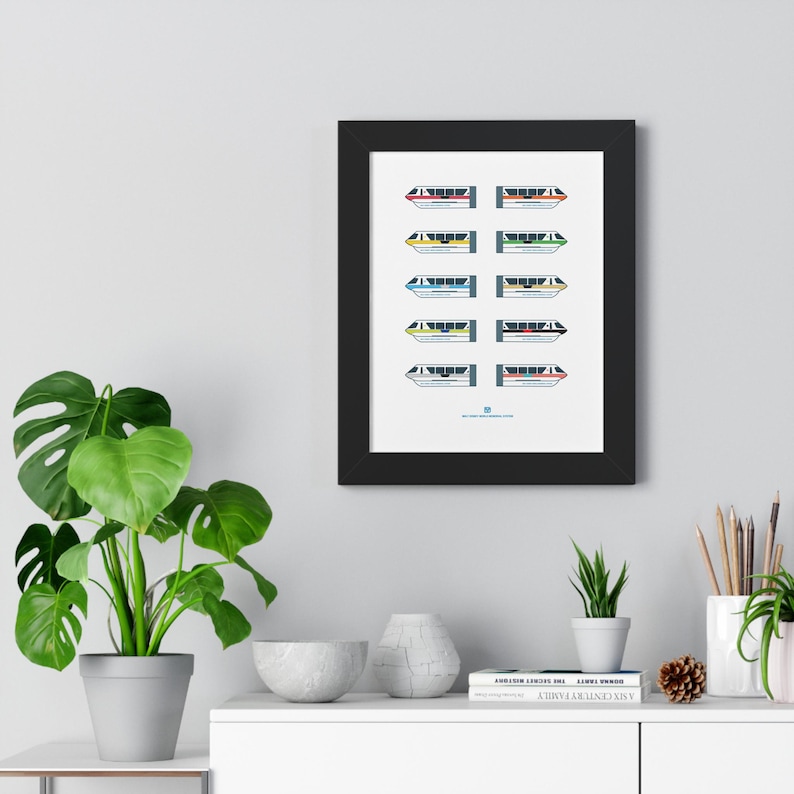 A4 Disney World Monorail Poster – Monorail Art Print, Disney ...