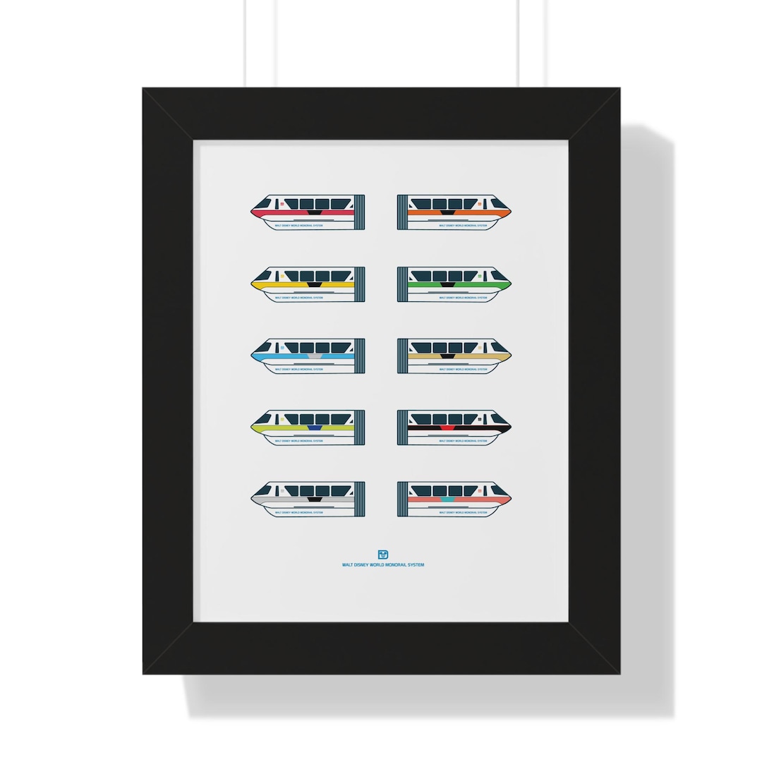 A4 Disney World Monorail Poster – Monorail Art Print, Disney ...