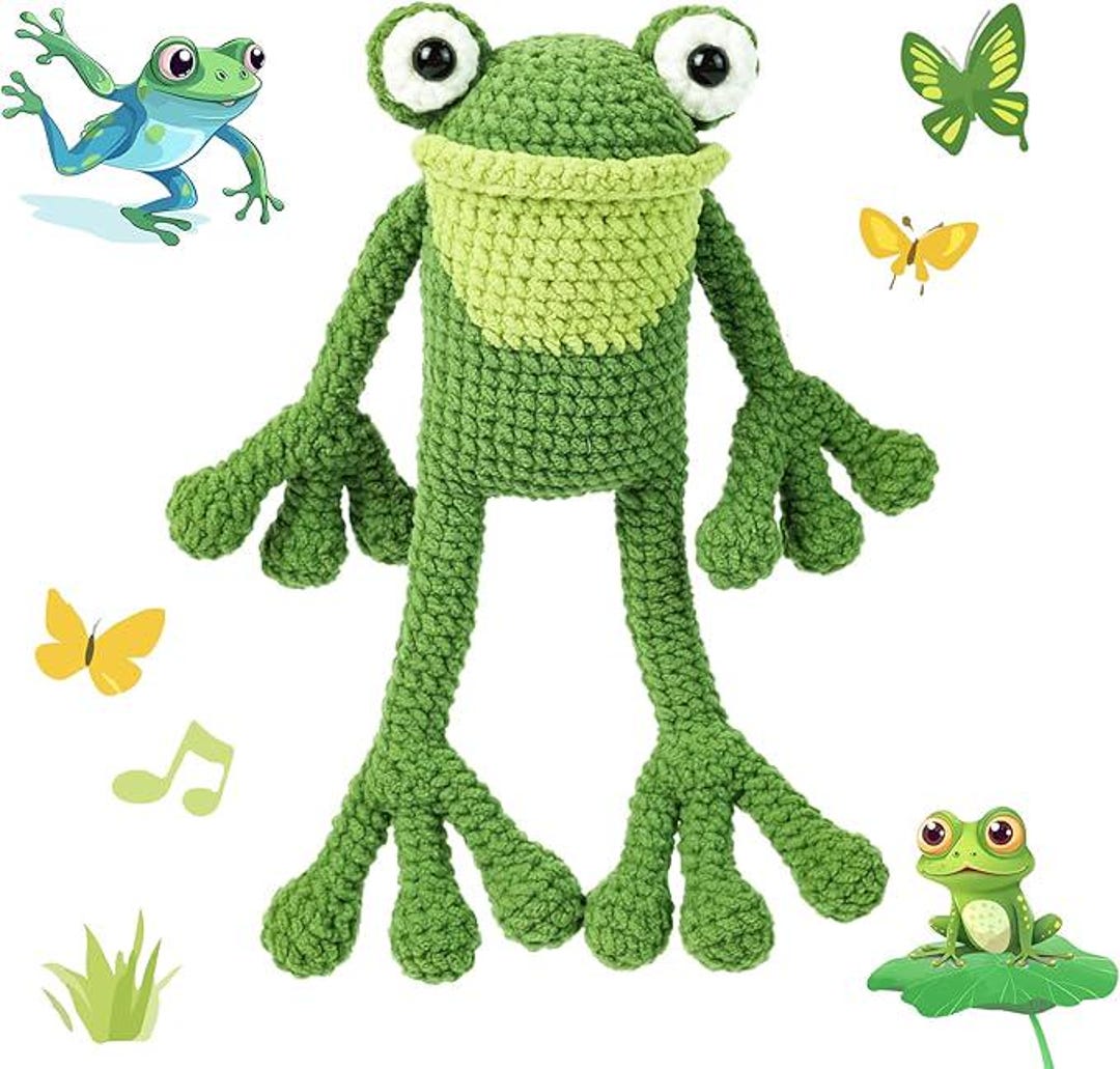 Crochet Kit for Beginners,diy Frog Crochet Kit,learn to Crochet for ...
