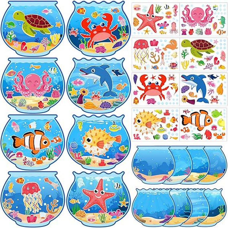 32pcs Summer Activities Crafts for Kids - Under the Sea Ocean Animal ...