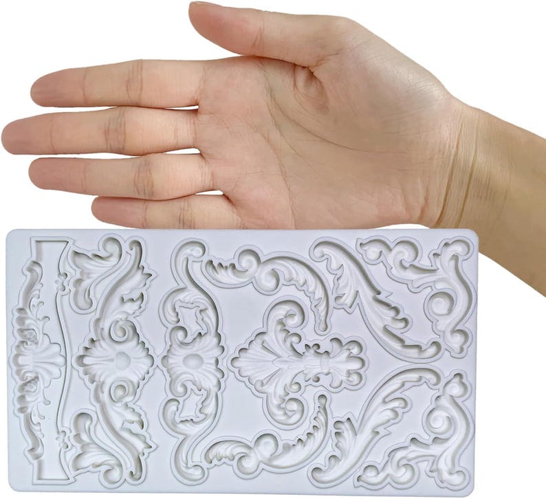 Baroque Curlicues Scroll Lace Border Relief Flower Lace Filigree ...