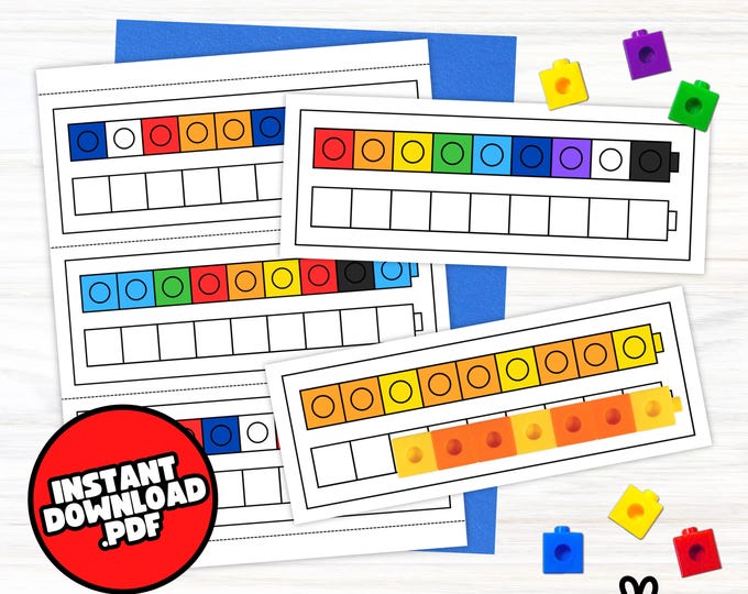 Printable Snap Cube Pattern, Color Pattern, Pattern Copy Cards ...