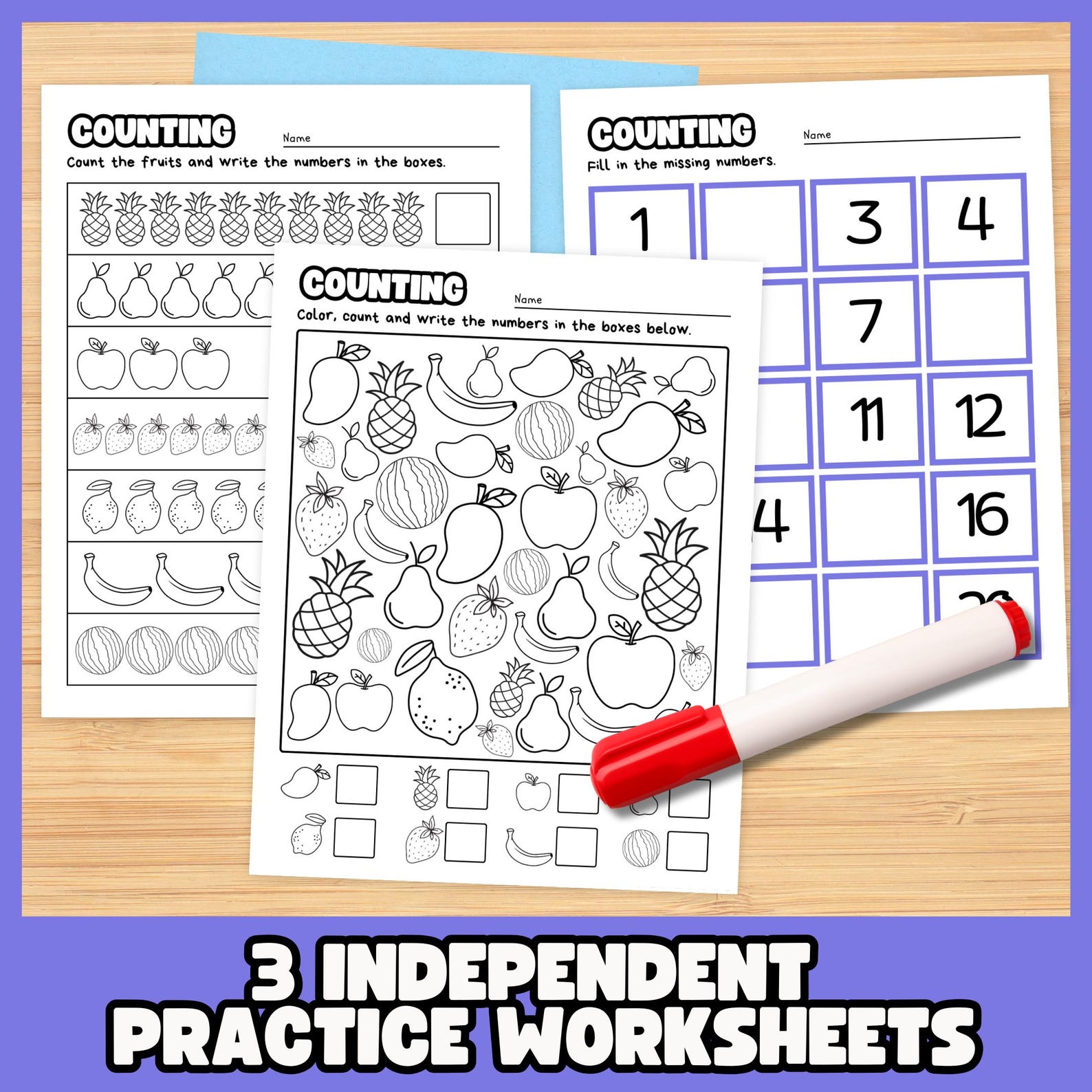 Cookies Counting Memory Game, Counting Practice to 20, 1st Grade Memory ...