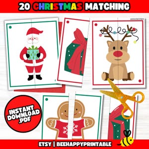 Matching Game Christmas Edition, Fine Motor Skills, Visual ...