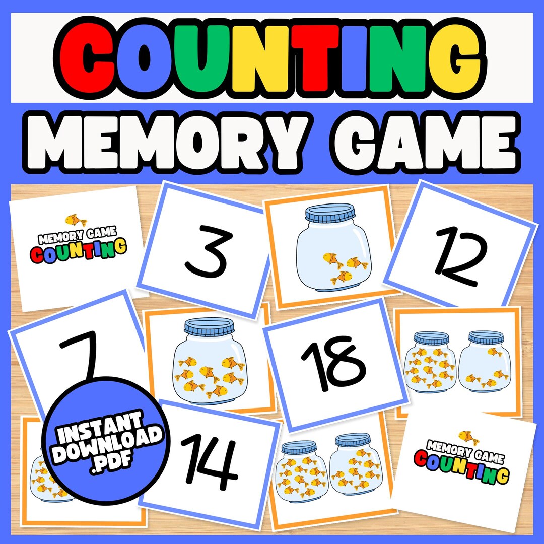 Fish Counting Memory Game, Counting Practice to 20, 1st Grade Memory ...