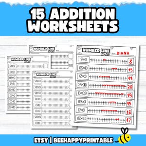 Winter Number Line to 20, Number Line Addition and Subtraction Within ...
