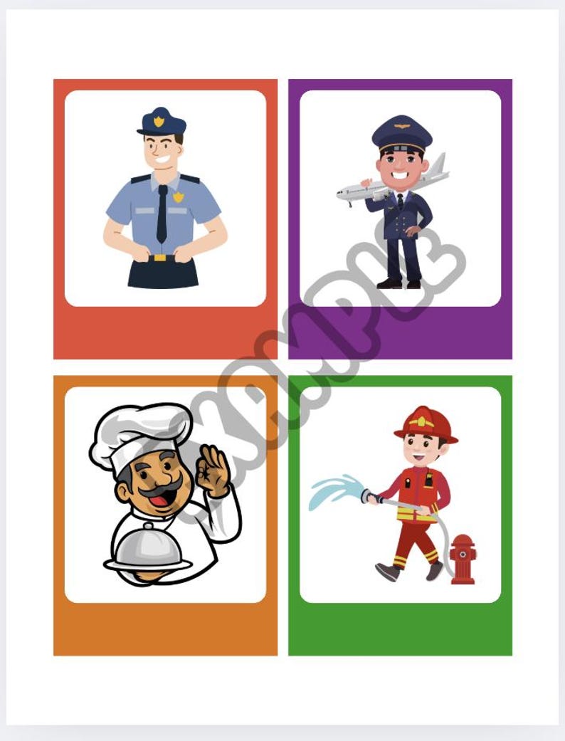 ABA Community Helpers Flashcards - Etsy