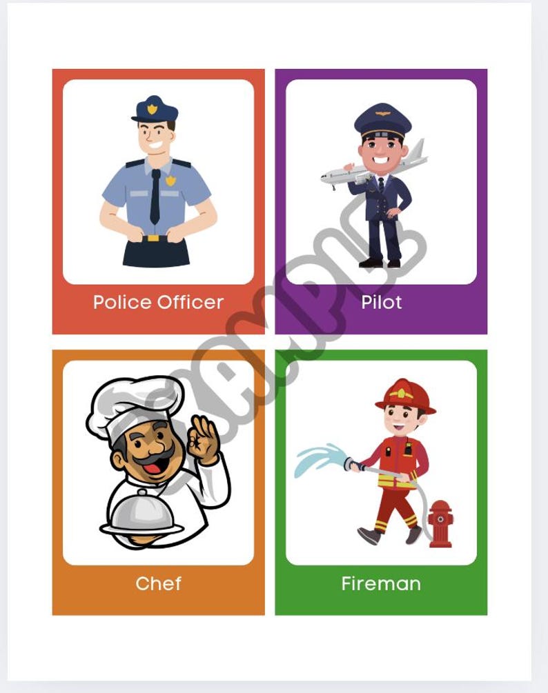 ABA Community Helpers Flashcards - Etsy