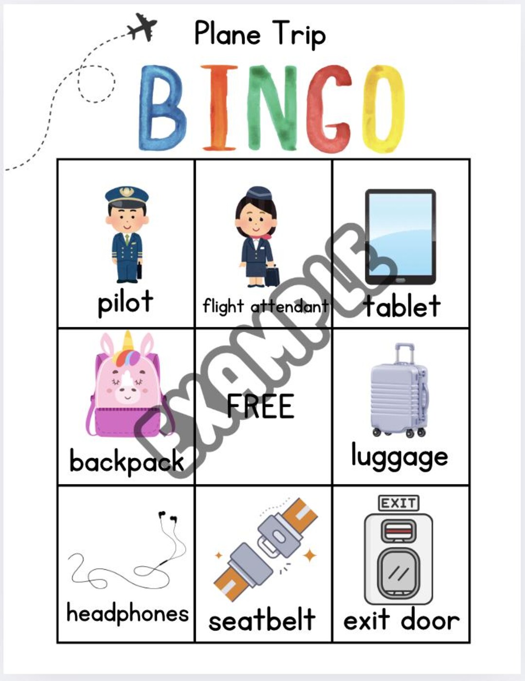 Road/plane Trip Bingo Cards - Etsy