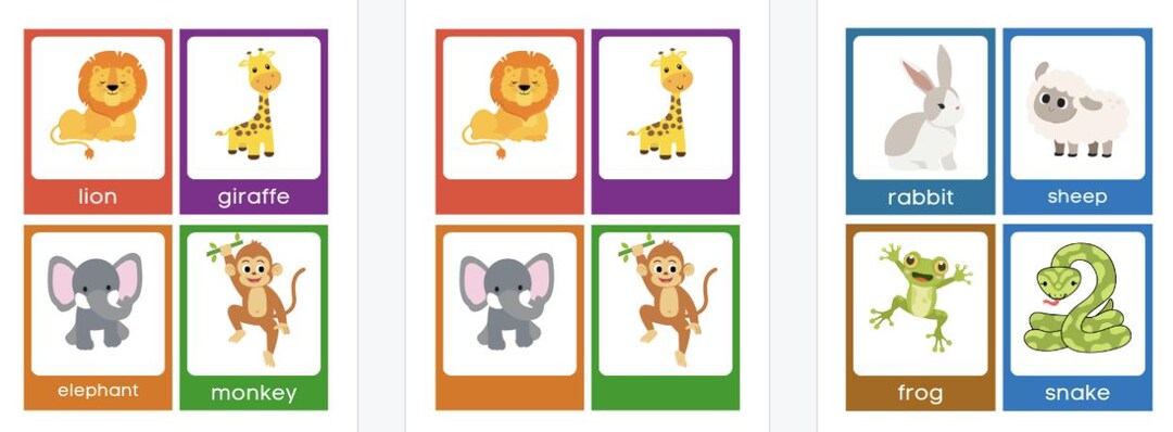 ABA Animals Flashcards - Etsy