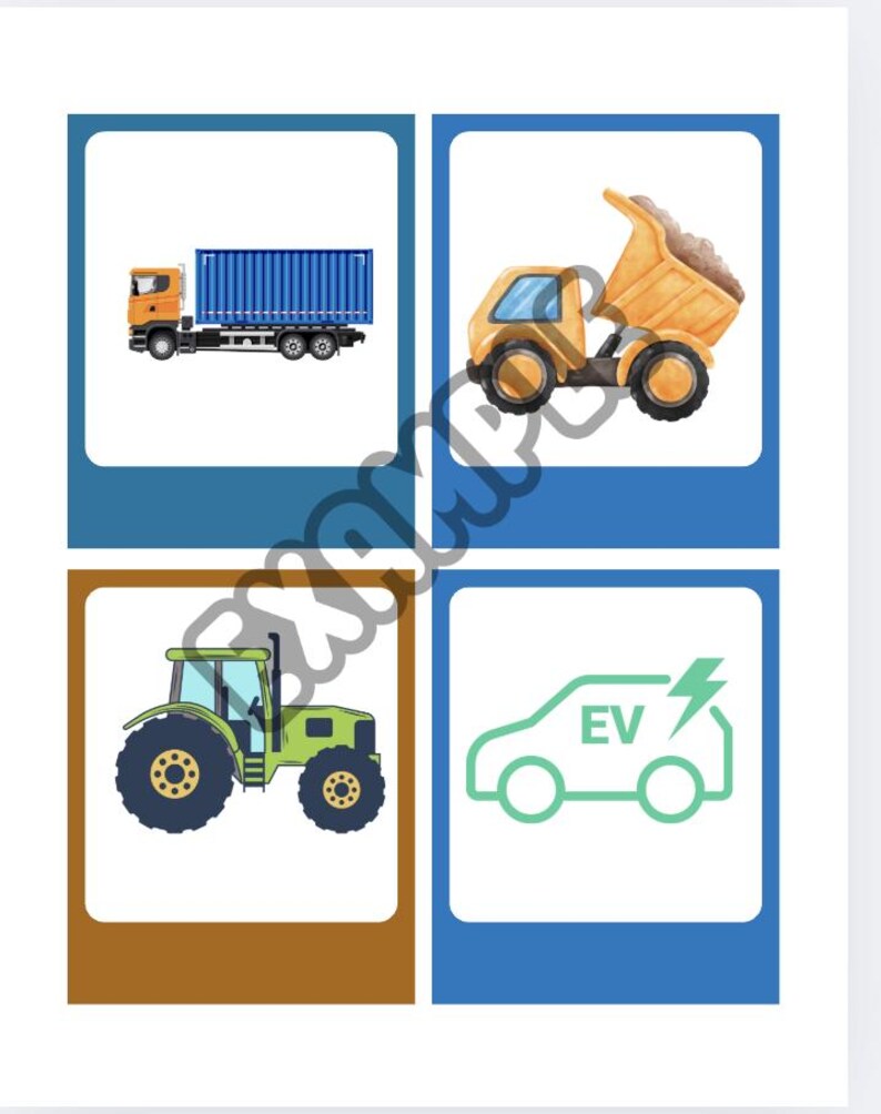 ABA Vehicles Flashcards - Etsy