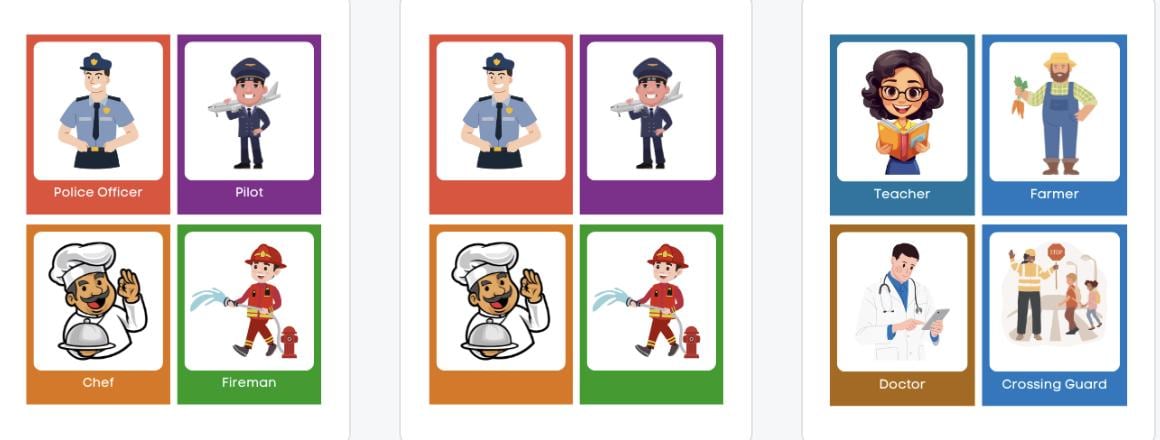 ABA Community Helpers Flashcards - Etsy