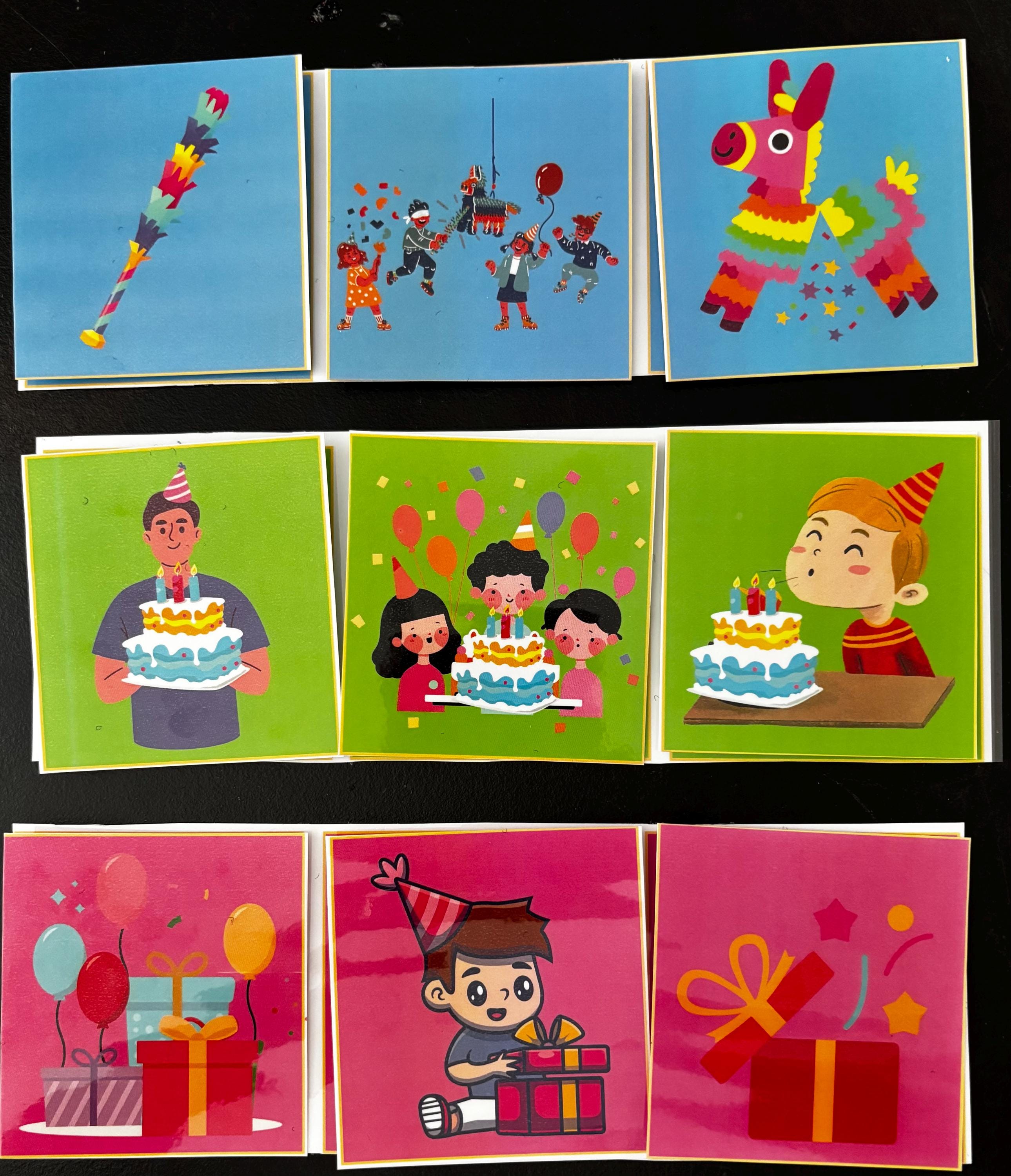 Three Step Sequencing Cards- Birthday - Etsy