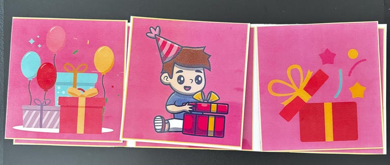 Three Step Sequencing Cards- Birthday - Etsy