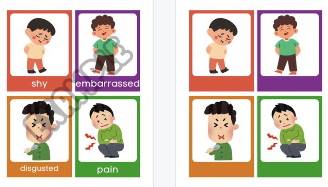 ABA Emotions Flashcards - Etsy