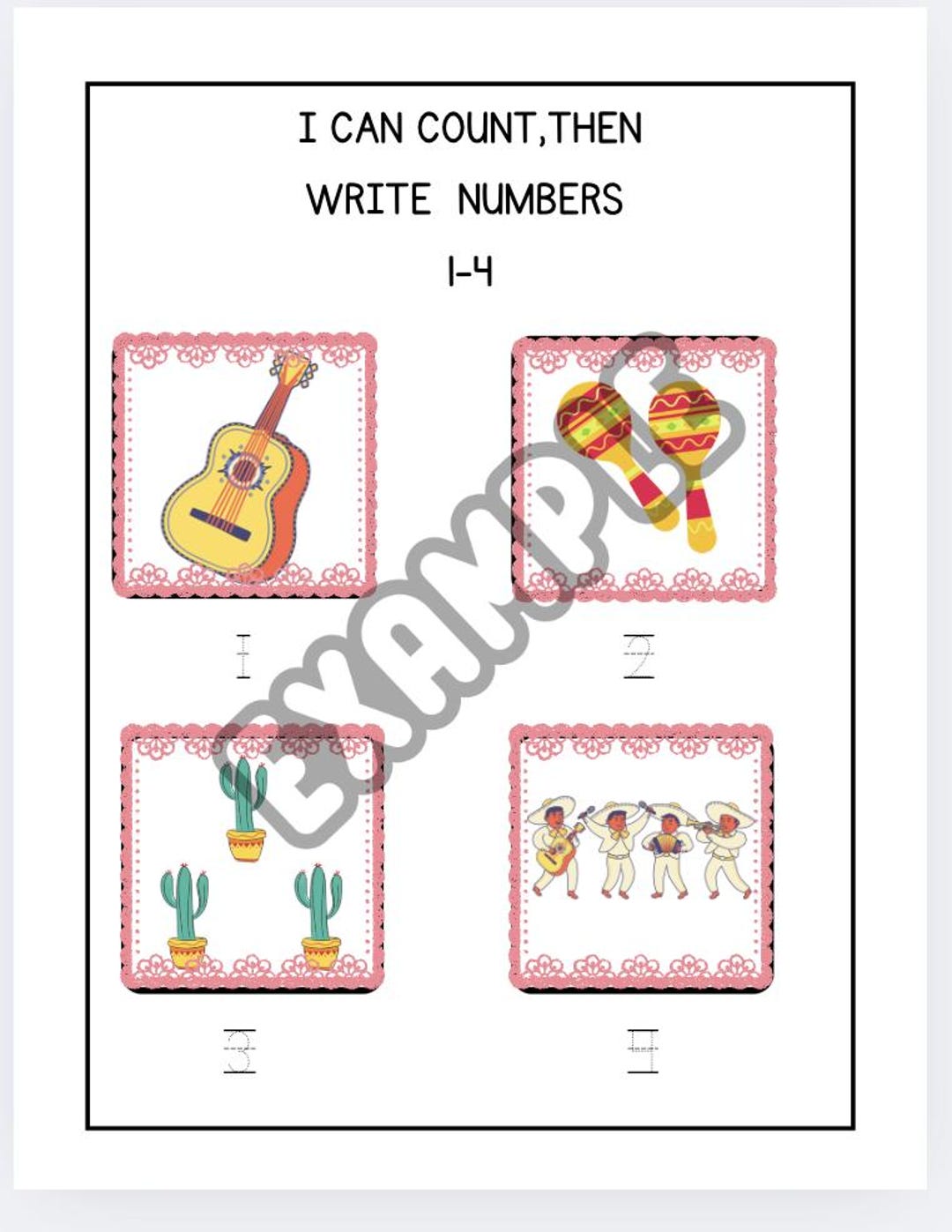 Cinco De Mayo-number Tracing Worksheet 1-20 - Etsy