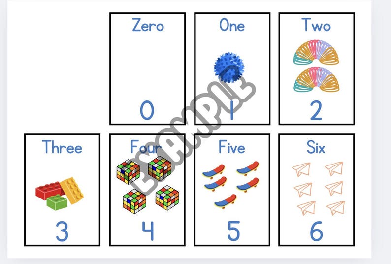 Number Flashcards 1-20 - Etsy