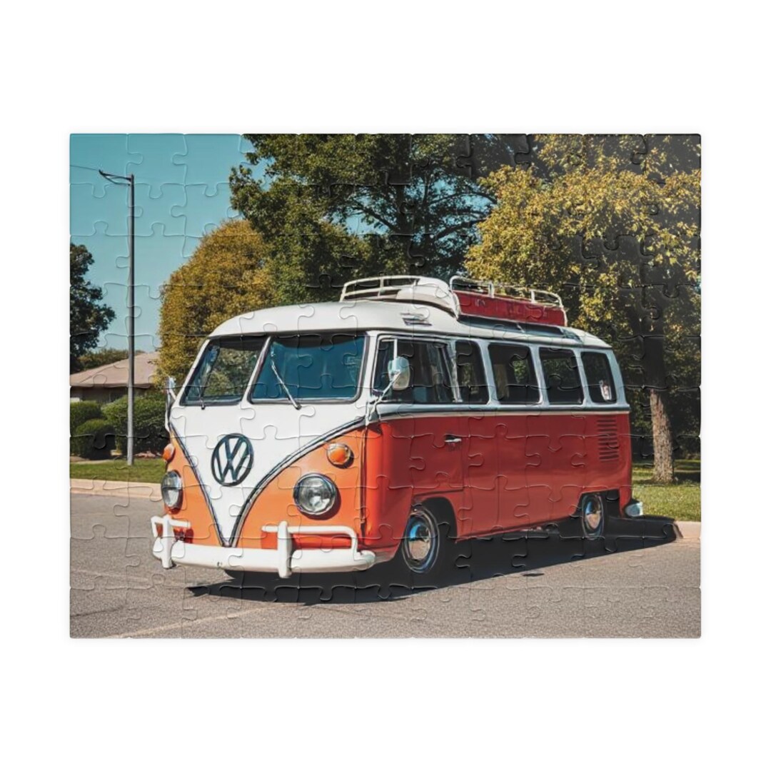 VW Bus Vintage Puzzle, Fun Family Game, Road Trip Decor, Unique Gift ...